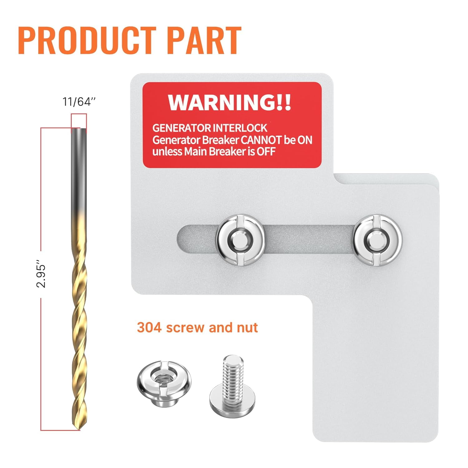 GHRTGR-Generator Interlock Kit Main Breaker Interlock Kit Fit for ...