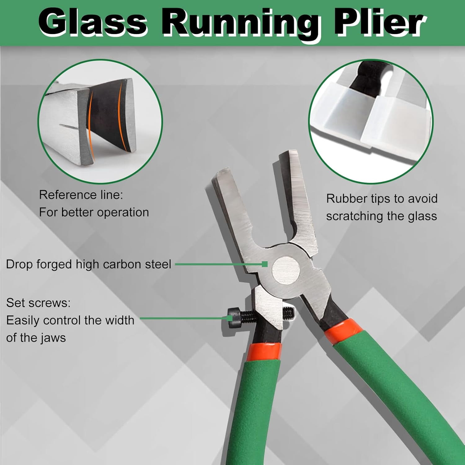 GHRTGR-Glass Running Pliers and Breaker Grozer Pliers Set with Rubber ...