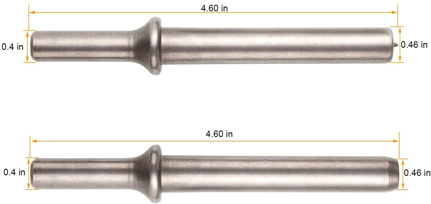GHRTGR-Heavy Duty 2pcs Rivet Set, Abuff Pneumatic Air Rivet Hammer Set ...