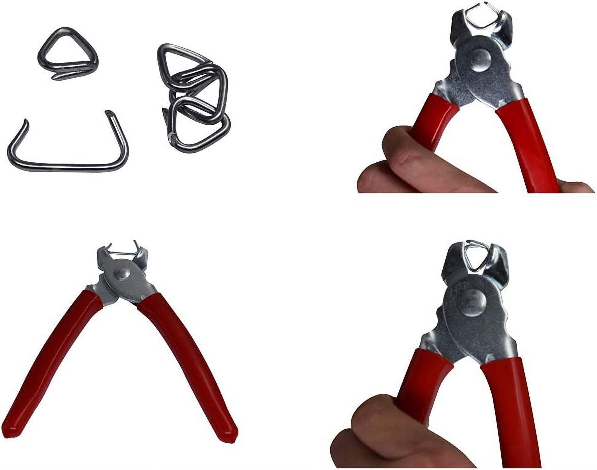 GHRTGR-Hog Ring Pliers Set - Straight, 300 PCS Galvanized Rings ...