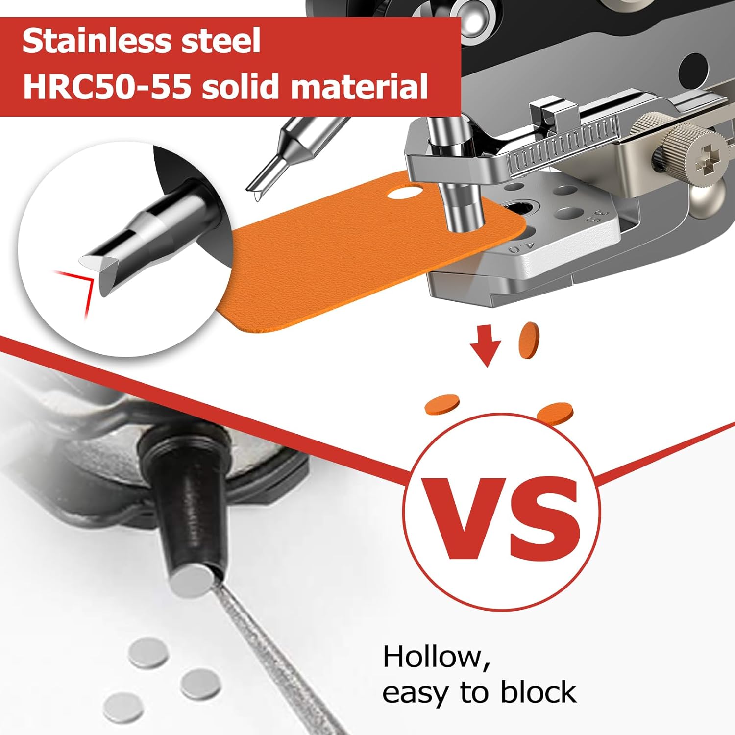 GHRTGR-Hole Punch Plier, Revolving Punch Hole Tool with V-Shaped ...