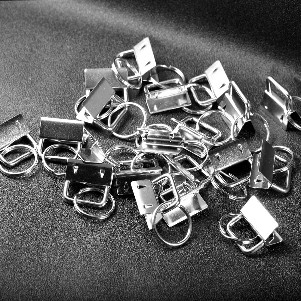 GHRTGR-Key Fob Pliers and 20 Sets 1 Inch Key Fob Hardware with Keychain ...