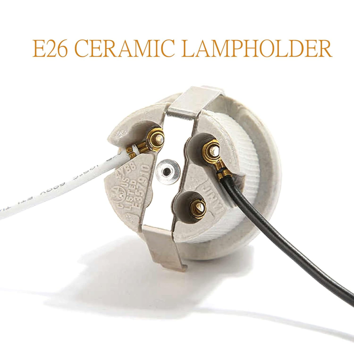 GHRTGR-Keyless Porcelain Threaded Socket, Medium Base E26 Threaded ...