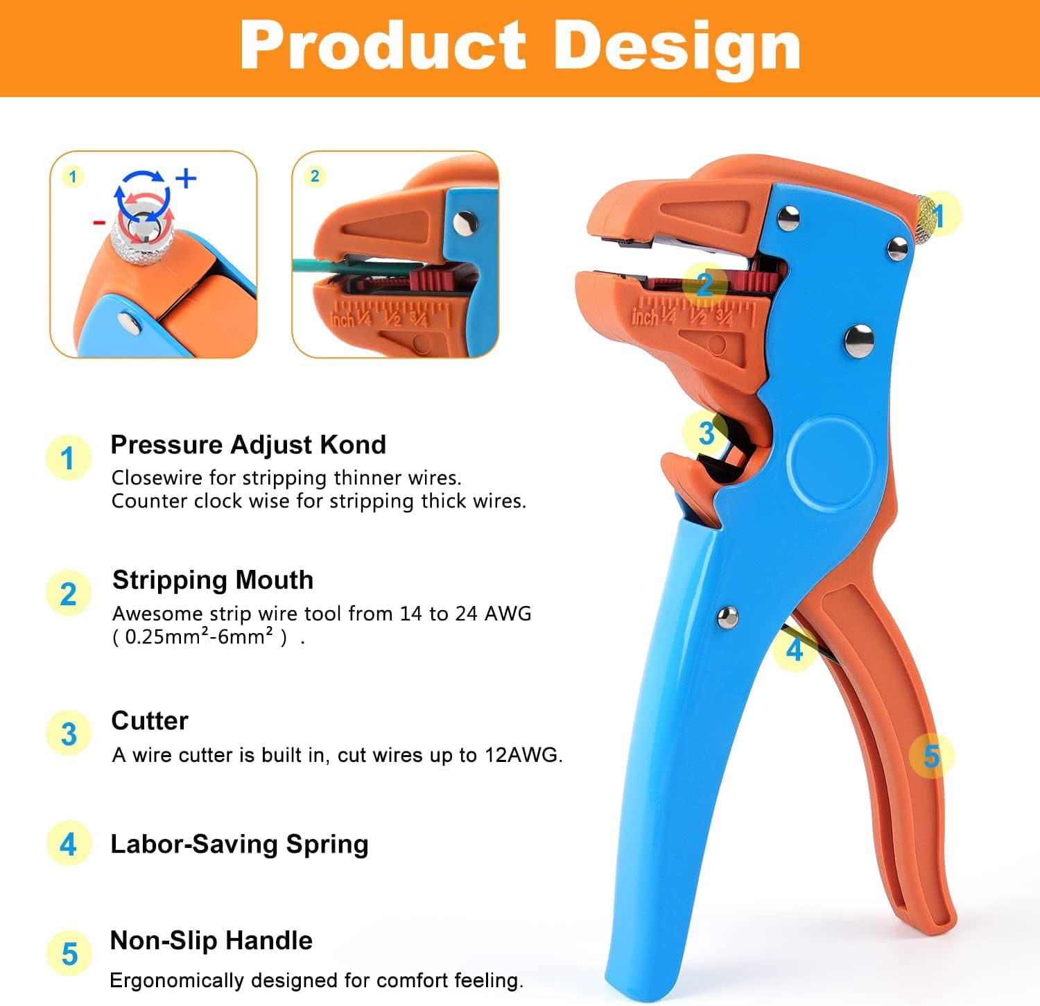 GHRTGR-Knoweasy Automatic Wire Stripper and Cutter,Heavy Duty Wire ...