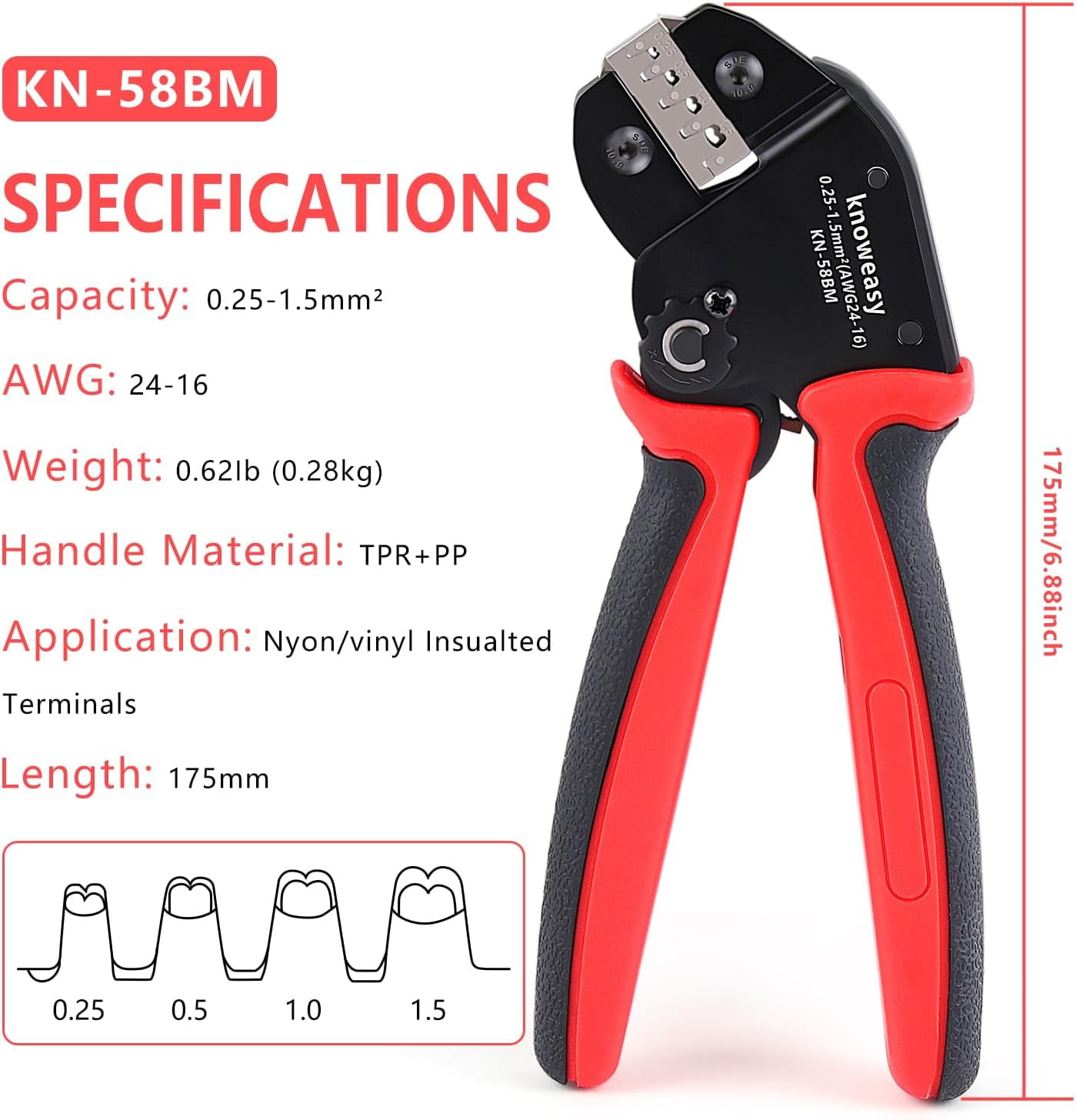 GHRTGR-Knoweasy JST Crimp Tool and Wire Crimper Works for XH2.54/3.96,PH2.0,PX,JST,Molex ...