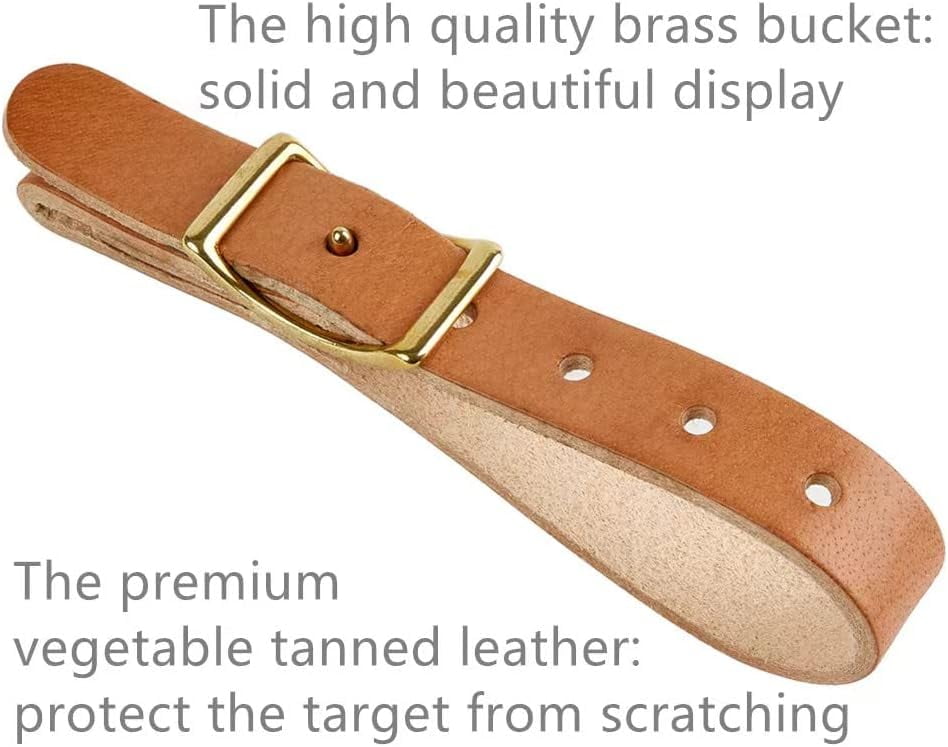 GHRTGR-Leather Hanging Straps Gun Rack Wall Mount Display for Rifle ...