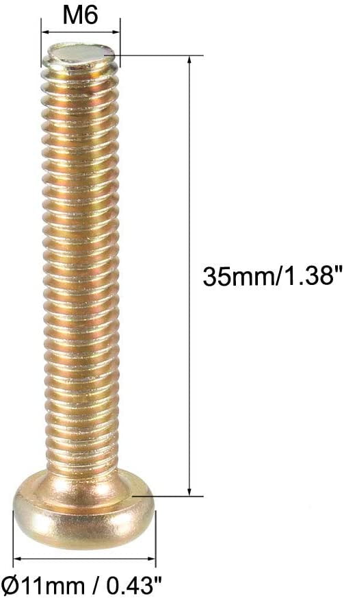 GHRTGR-M6x35mm Furniture Screw Hex Socket Machine Screws Zinc Plated ...