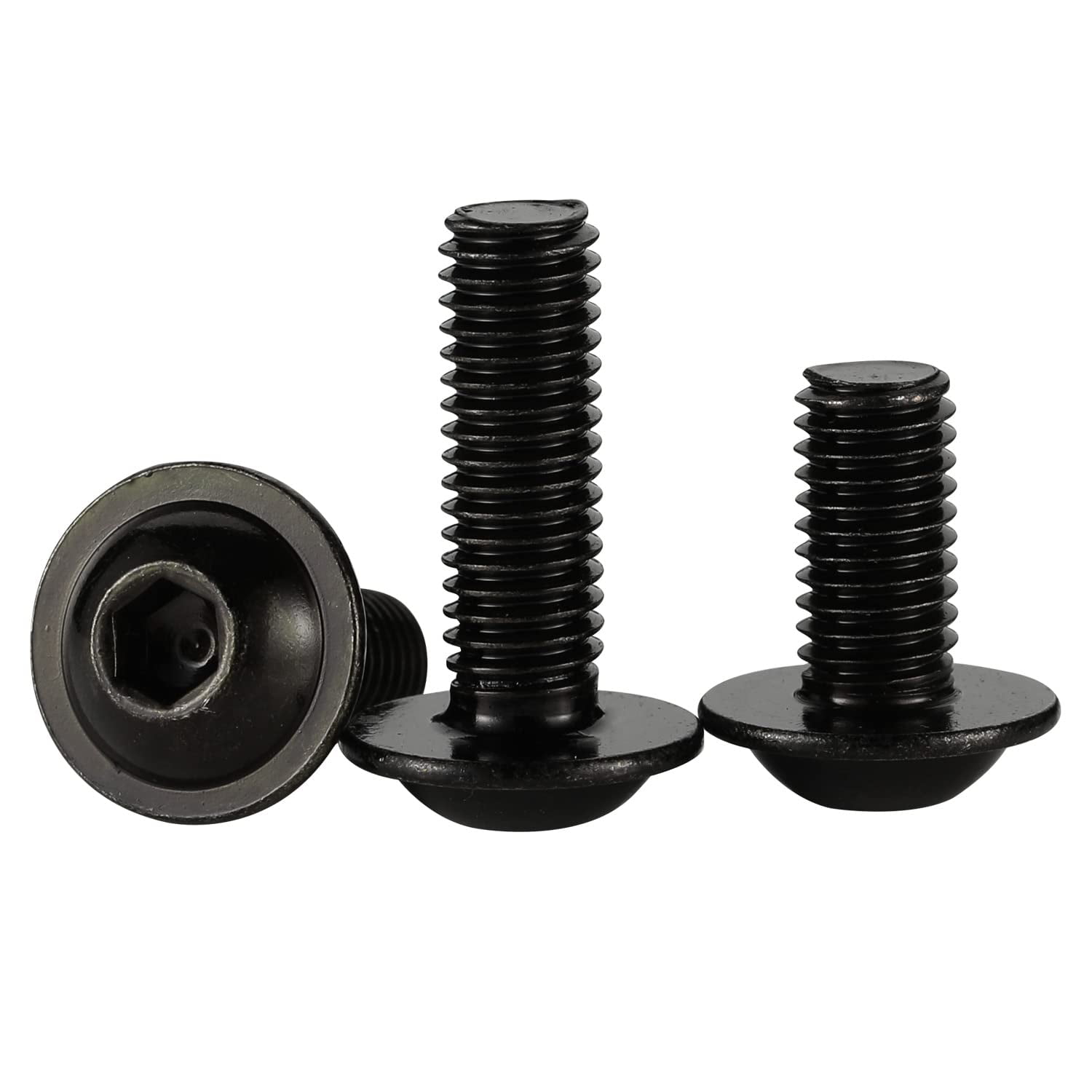 GHRTGR-M8-1.25 x 20mm Flanged Button Head Socket Cap Screw Bolts, Allen Socket Drive, Stainless ...