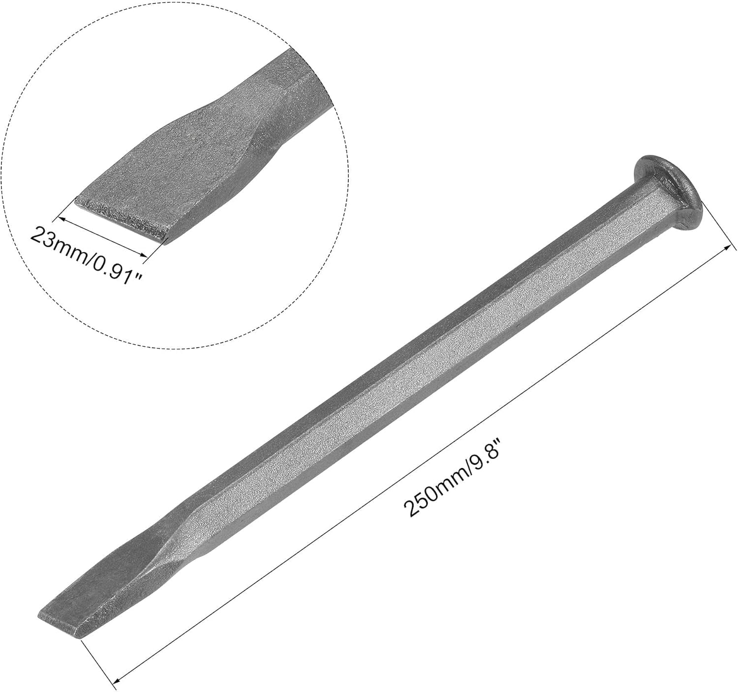 GHRTGR-Masonry Chisel for Rock 9.8" Flat Carving Head Sand Blasting ...