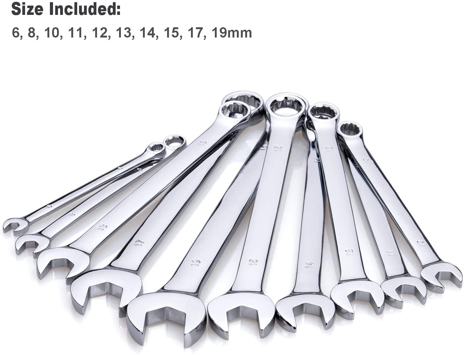 GHRTGR-Max Torque 10-Piece Premium Metric Combination Wrench Set ...