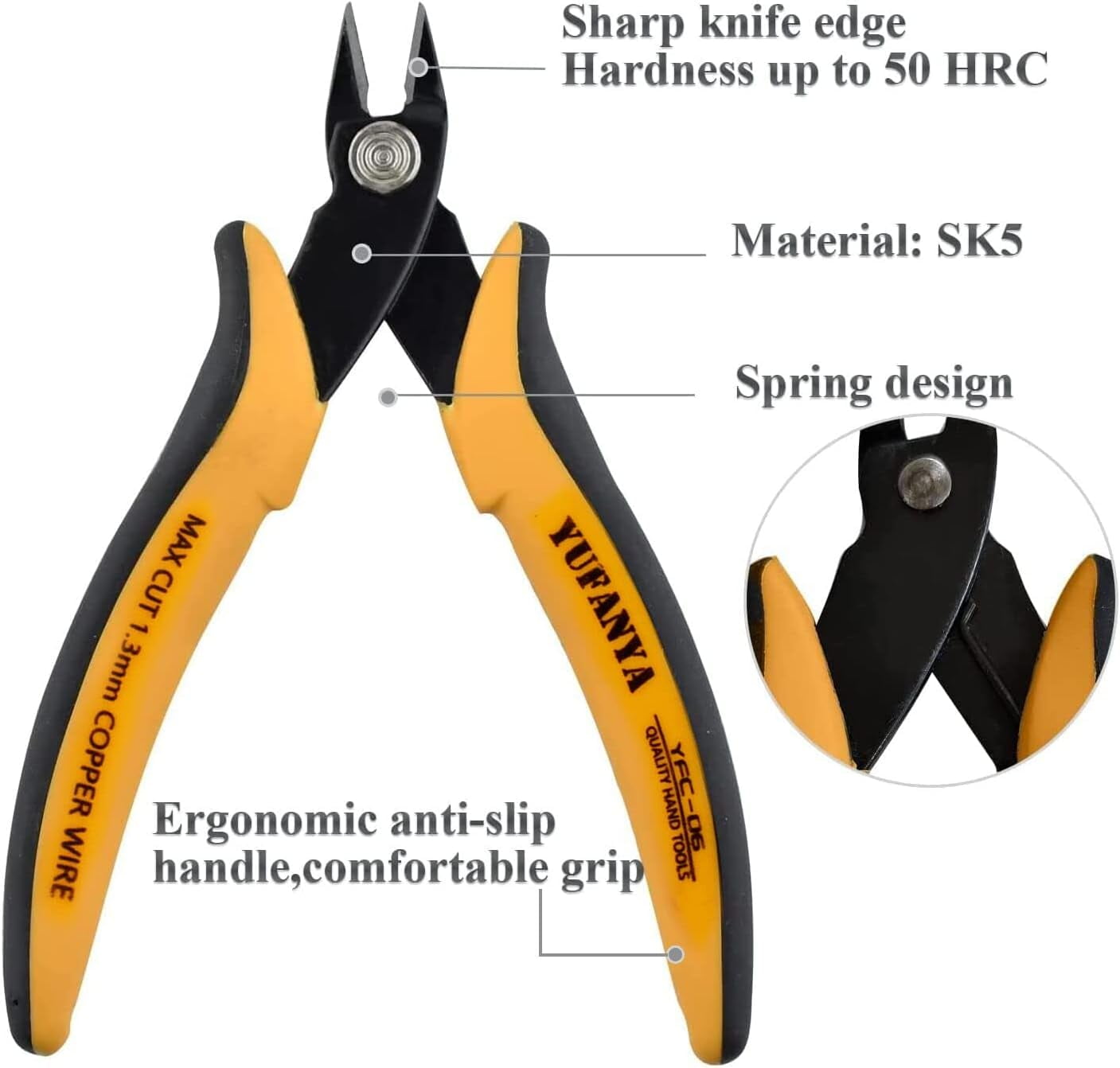 GHRTGR-Micro Flush Cutter,Ultra Sharp Micro Wire Cutter Side Cutter ...