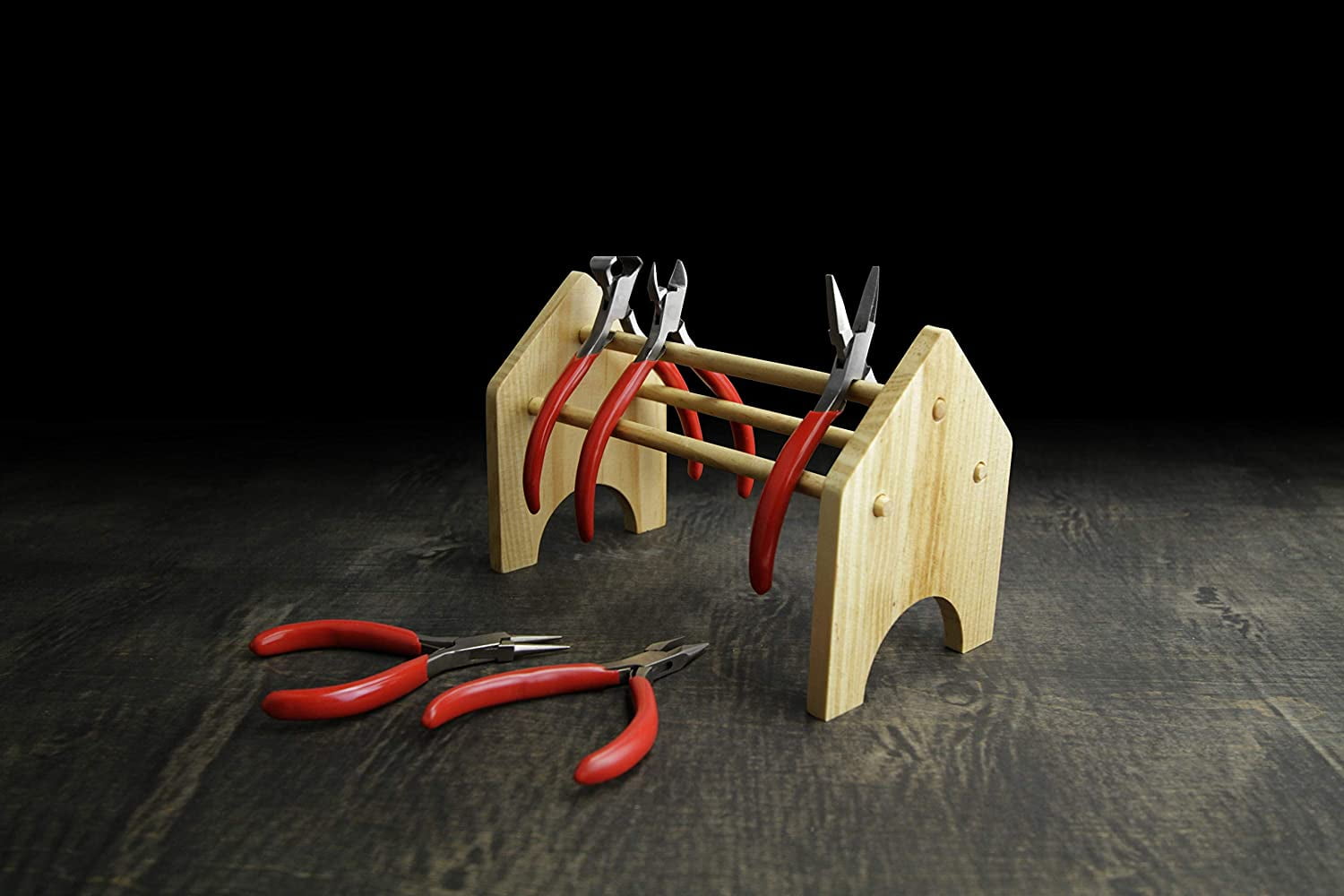 GHRTGR-Mini Wood Pliers Rack - Pine Wood Dowels Rack - Mini Tool ...