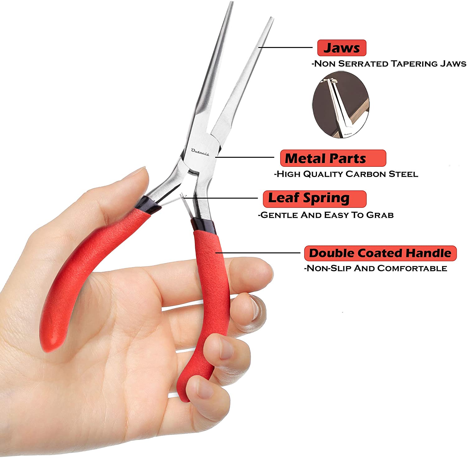 GHRTGR-Needle Nose Pliers 6 Inch - Precision Pliers with Extra Long ...