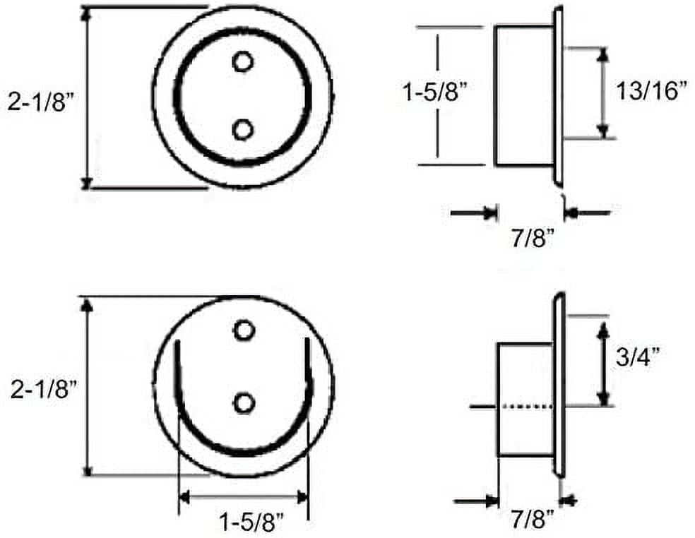 GHRTGR-Nuk3y Heavy Duty Metal Steel Closet Pole Socket Set 1-1/2 ...