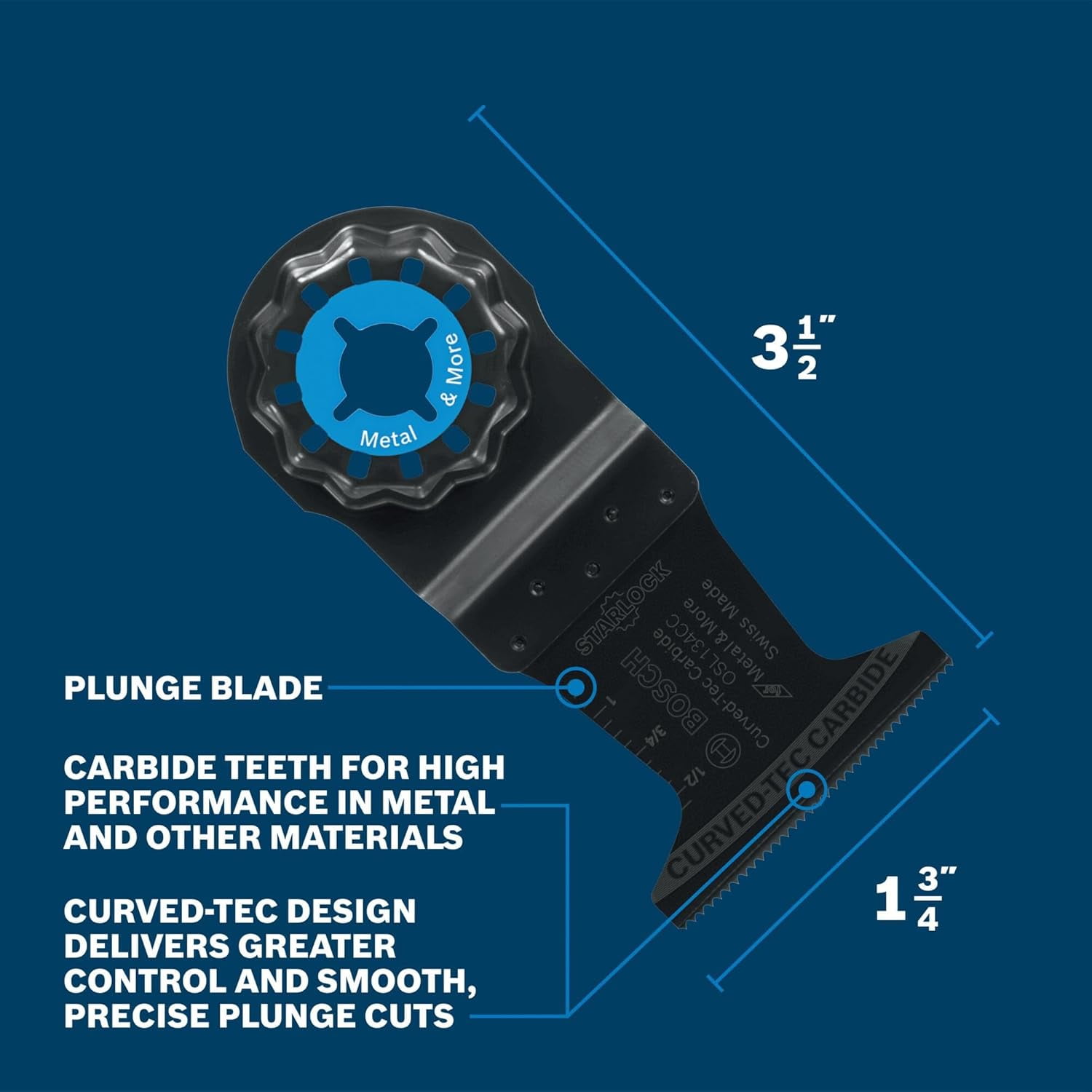 GHRTGR-OSL134CC 1-Piece 1-3/4 In. Starlock Oscillating Multi Tool Metal ...
