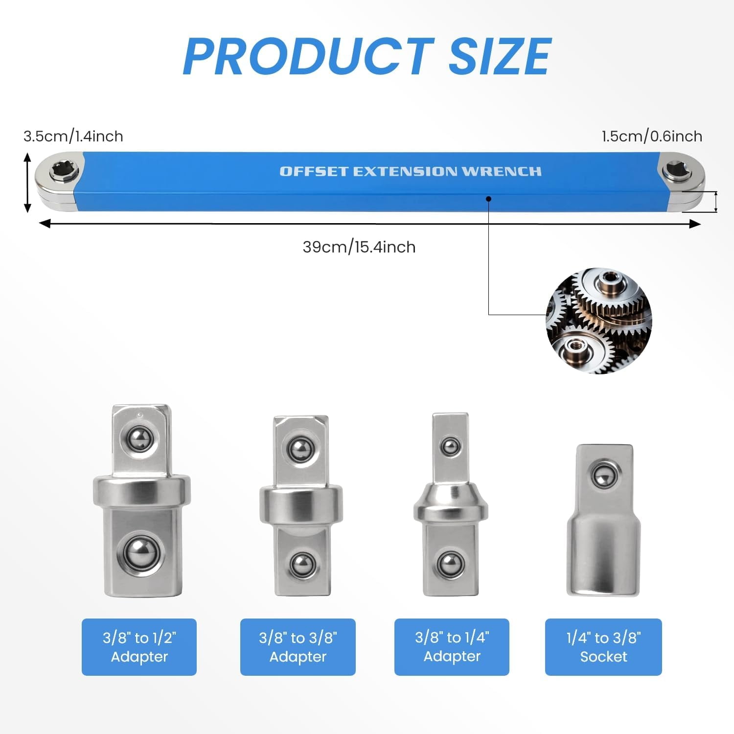 GHRTGR-Offset Extension Wrench, Zero Degree Ratchet Extension Set ...