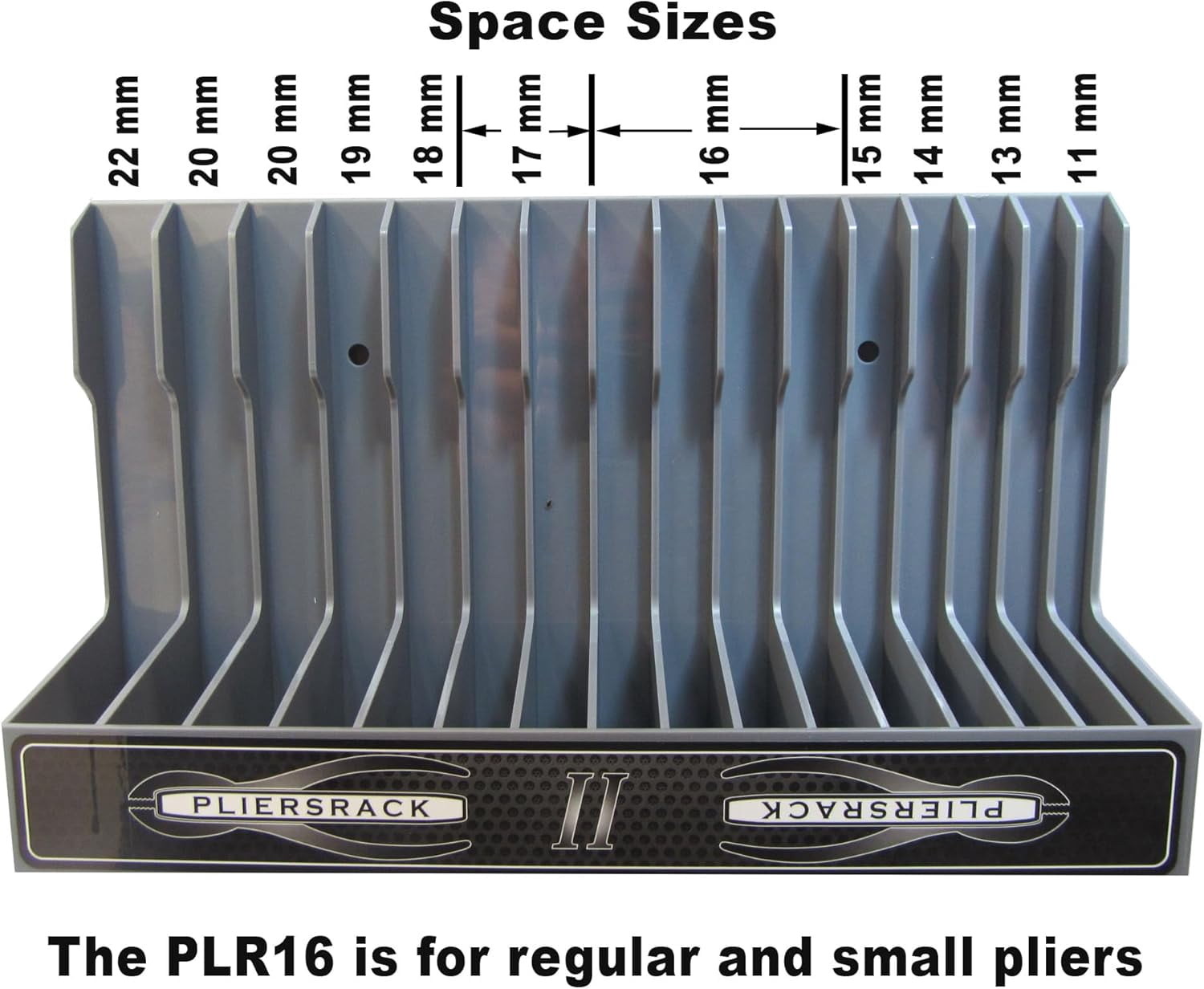 GHRTGR-PLR16 Gray PliersRack for your Peg Board and Toolbox Drawer ...