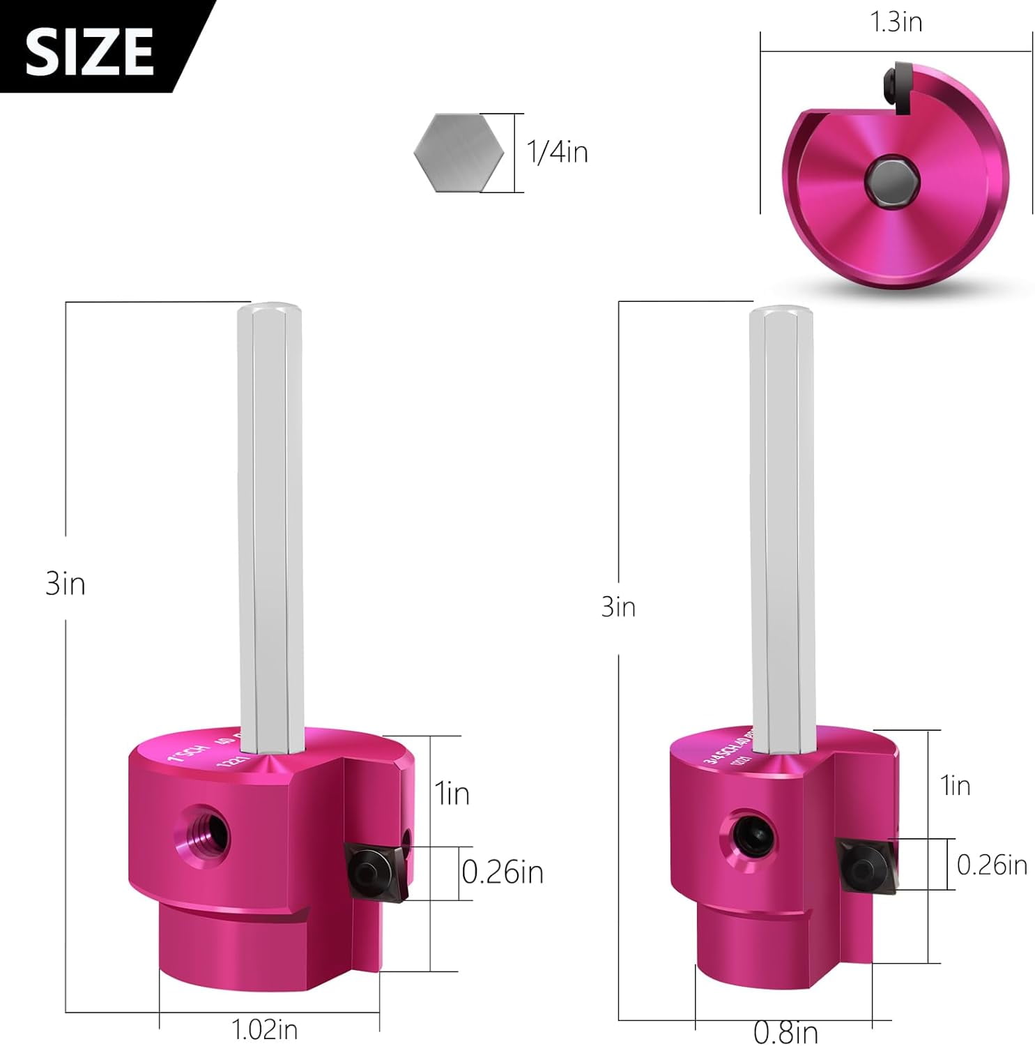 GHRTGR-PVC Pipe Reamer 3/4 Inch & 1 Inch Head, PVC Fitting Saver with 1/4-Inch Hex Shaft,ABS ...