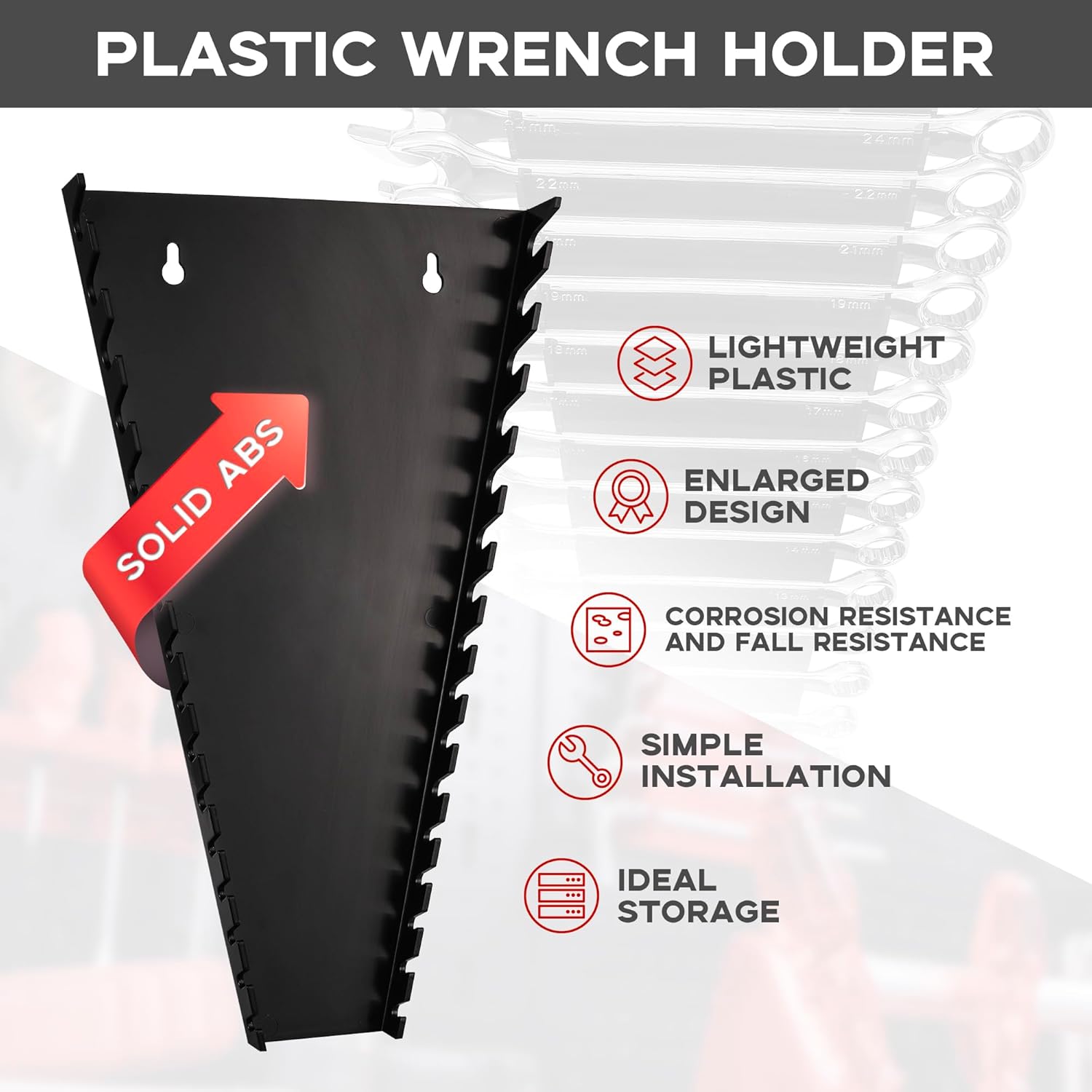 GHRTGR-Plastic Wrench Organizer, Premium Wrench Holder Set, Wrench ...