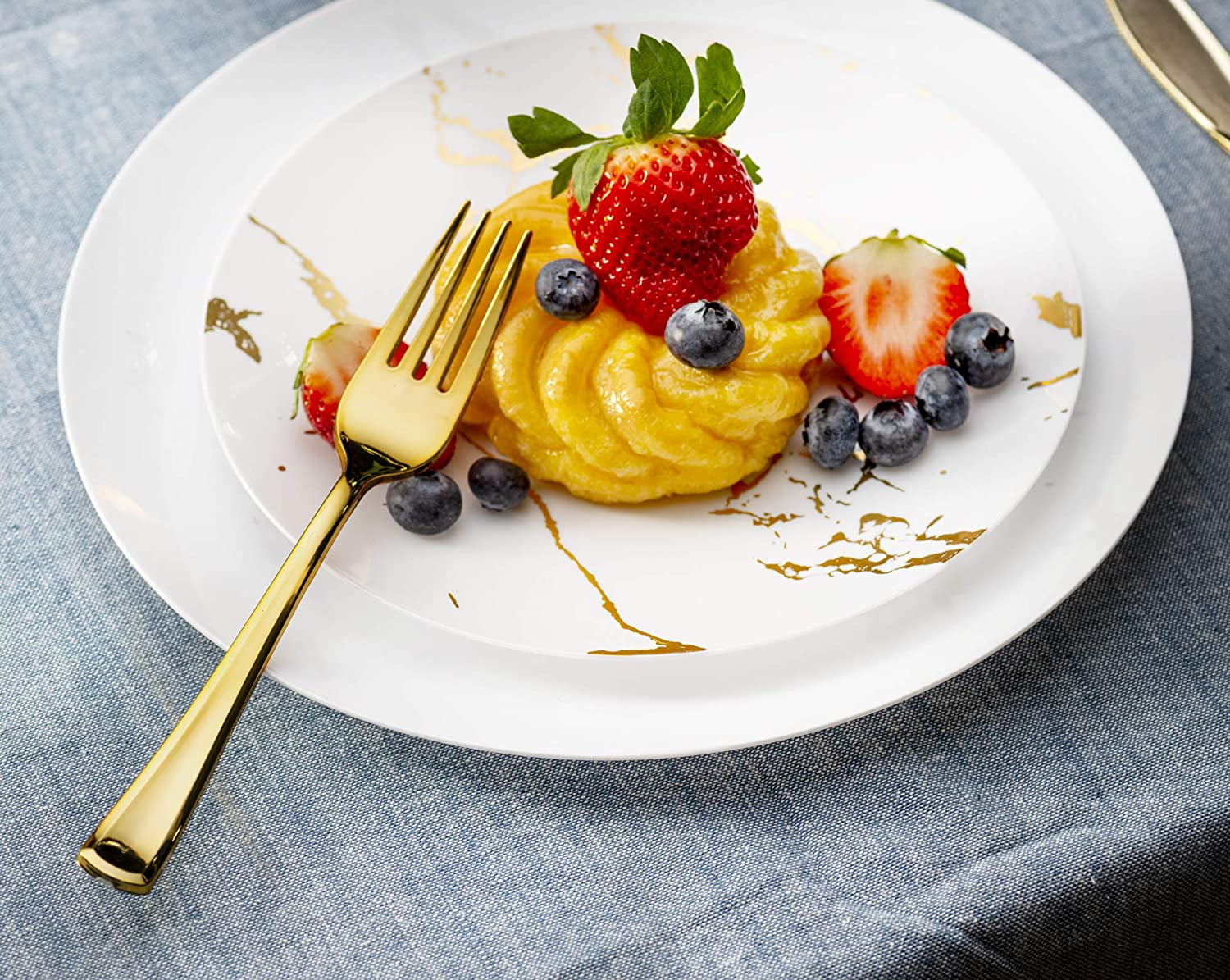 GHRTGR-Plasticpro Disposable Heavy Duty Gold Plastic Forks, Fancy ...