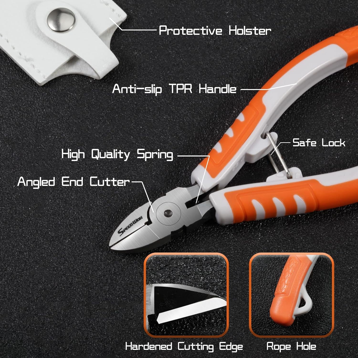 GHRTGR-Precision Diagonal Cutting Pliers 5 Inches Wire Flush Cutters ...