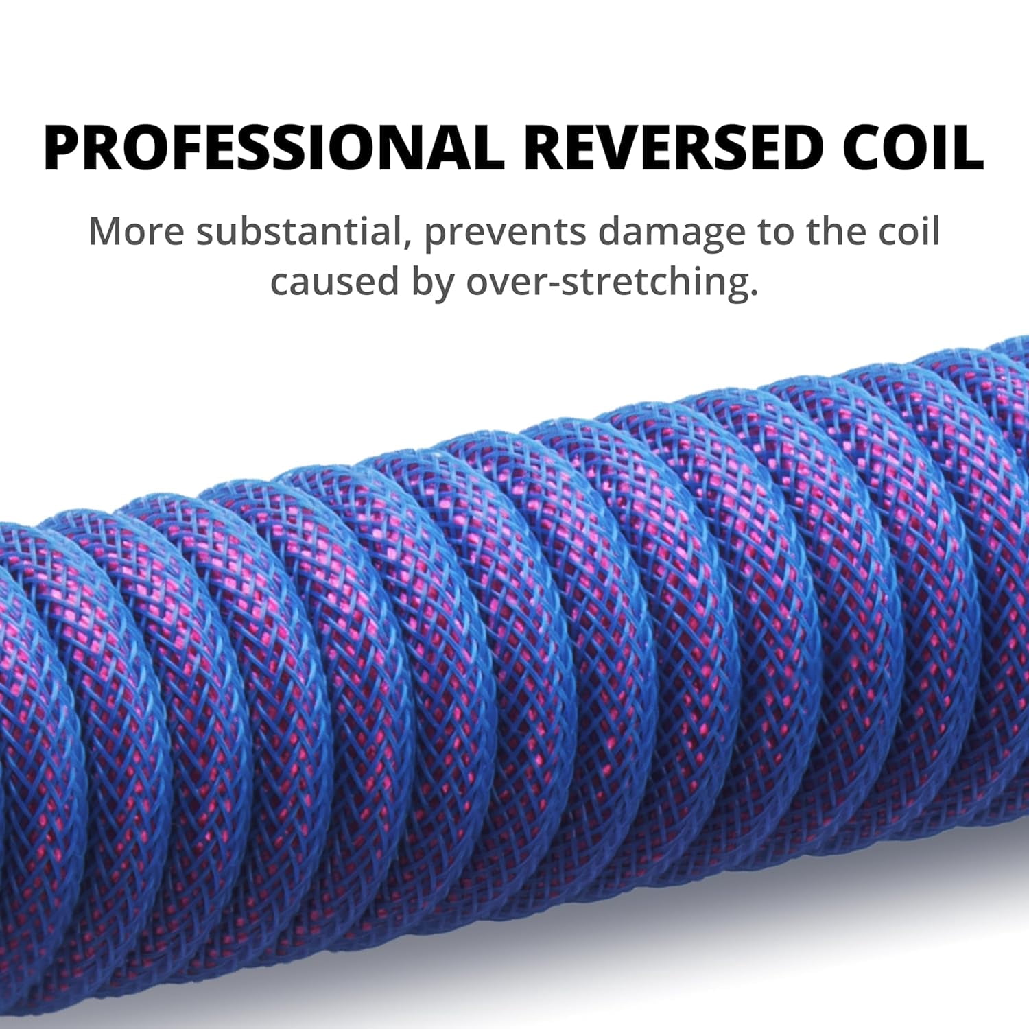 GHRTGR-Pro Custom Coiled USB C Cable for Gaming Keyboard, Double ...