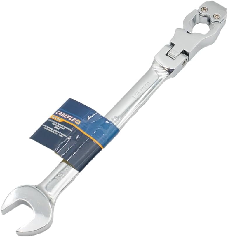 GHRTGR-Ratcheting Flare Nut Brake Line Wrench, Metric, Open Flex, 19mm ...