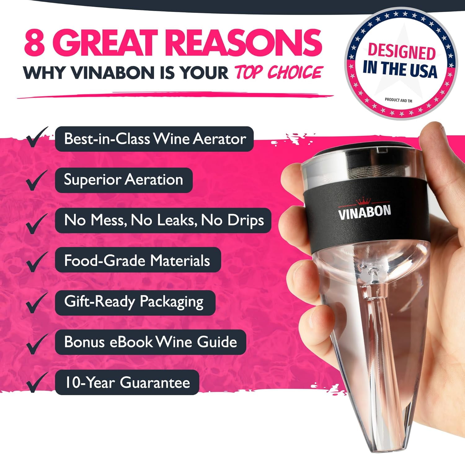 GHRTGR-Red Wine Air Aerator – Premium 2025 Professional-Quality Multi ...
