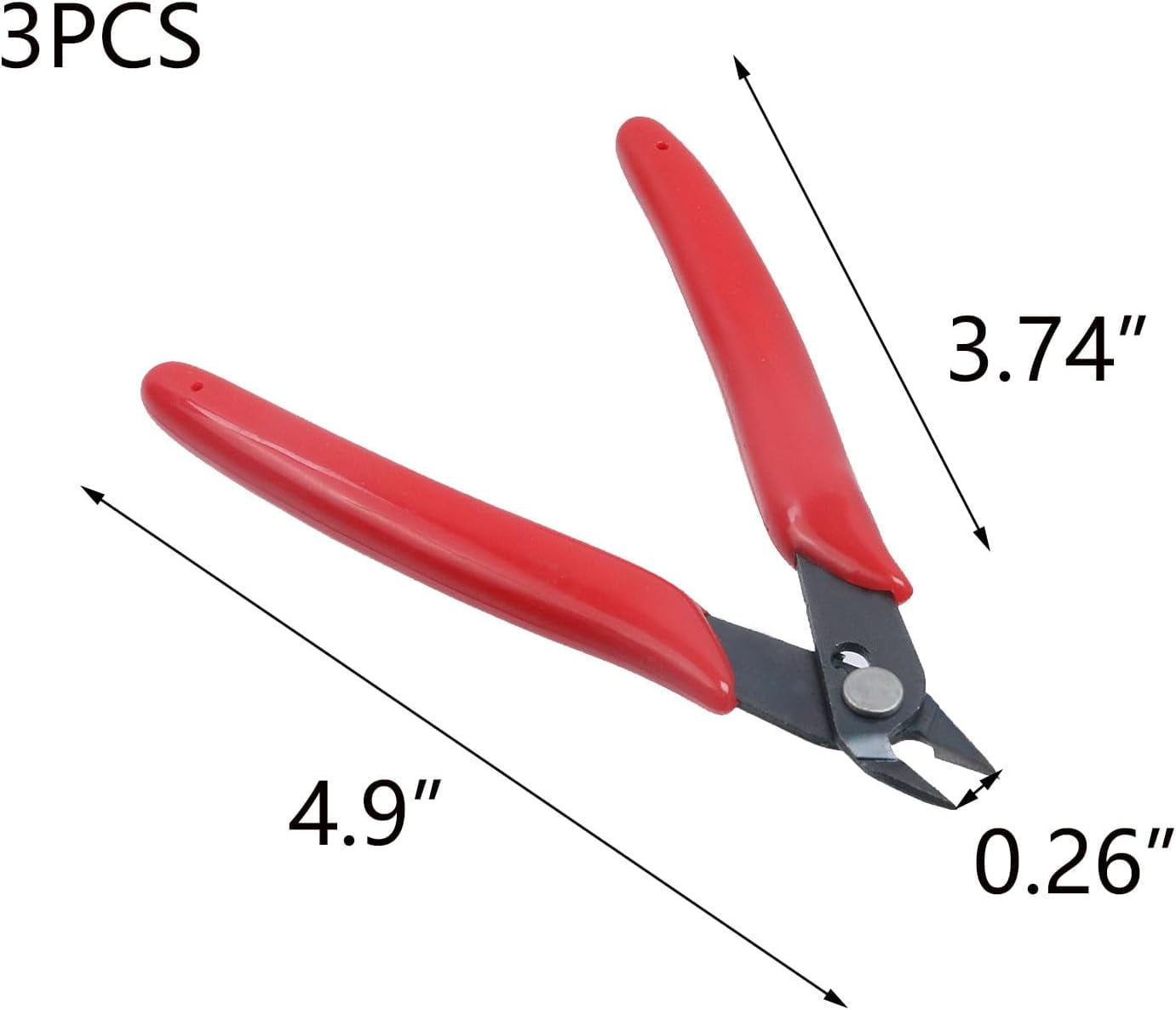 GHRTGR-Red Wire Cutters Carbon Steel Micro Cutter Flush Wire Electronic ...