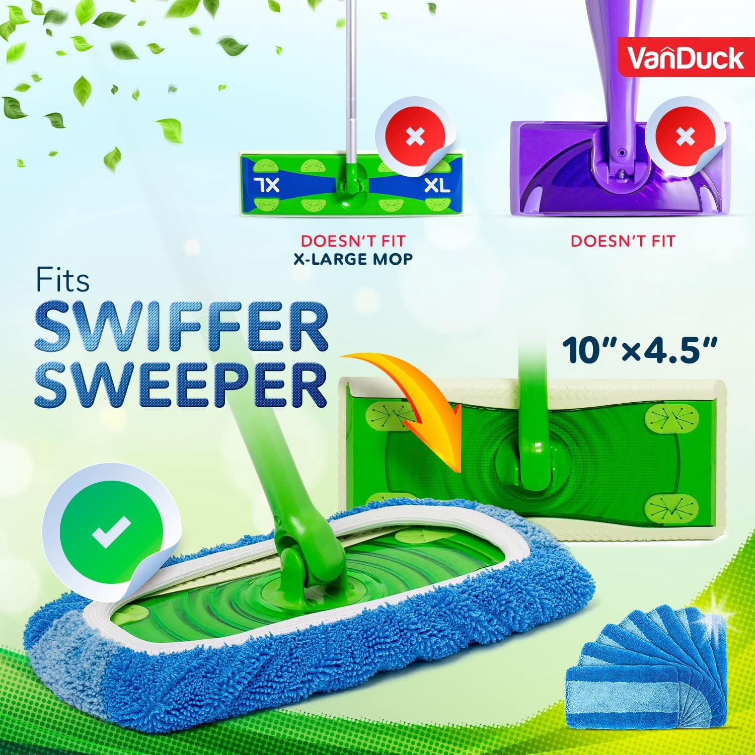 GHRTGR-Reusable Pet Heavy Duty Mop Pads Compatible with Swiffer Sweeper ...