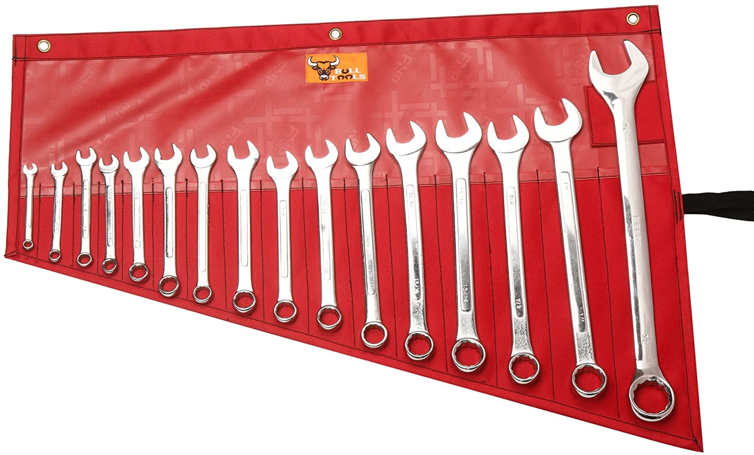 GHRTGR-Roll-Up Wrench Organizer Bag SAE & Metric Wrench Tool Pouch 16 ...