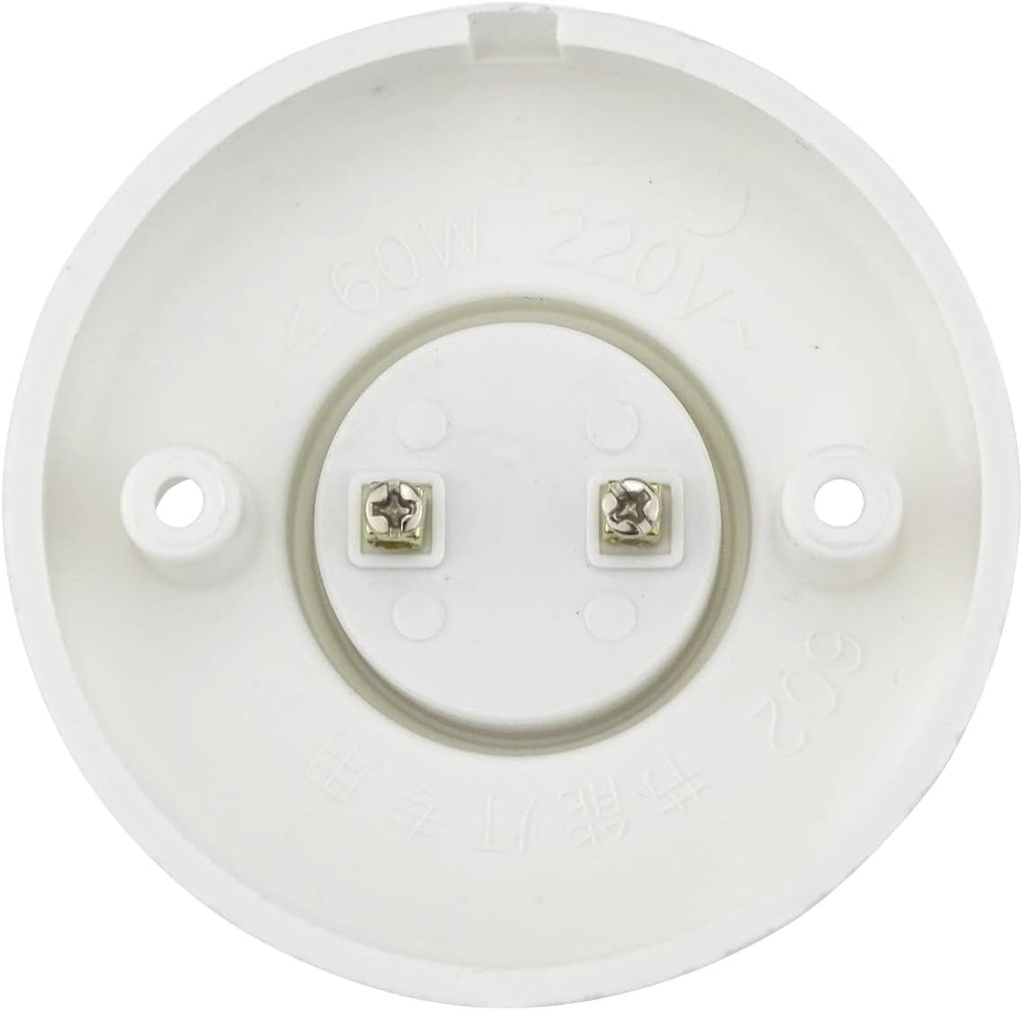 GHRTGR-Round E27 White LED Lamp Screw Base Halogen Bulb Holder ...