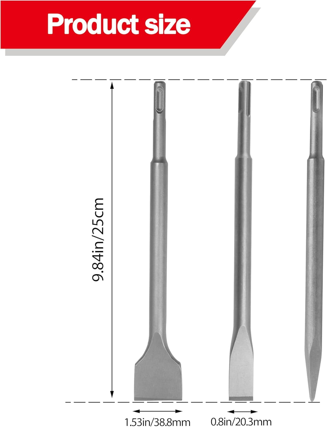GHRTGR-SDS-Plus Chisel & Point Bit Set for Makita Hammer Drill Bit Sds ...