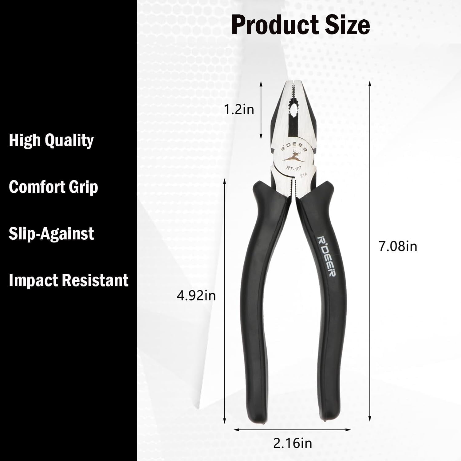 GHRTGR-Screw Extractor Pliers 7" Linesman Combination Plier with Wire ...