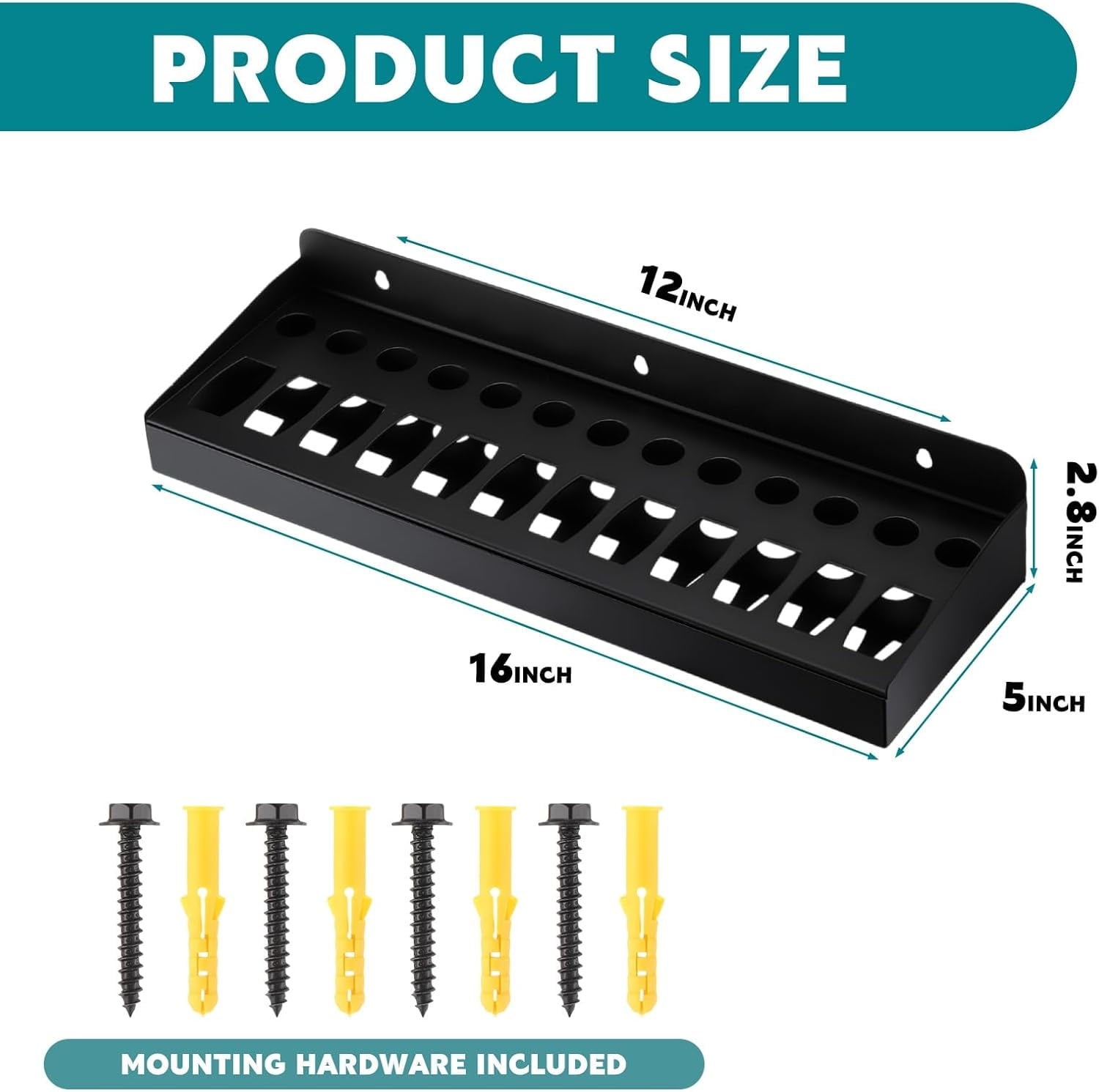 GHRTGR-Screwdriver Organizer Metal Hammer Holder Plier Wall Mount Tool Organizer, Tool Storage ...