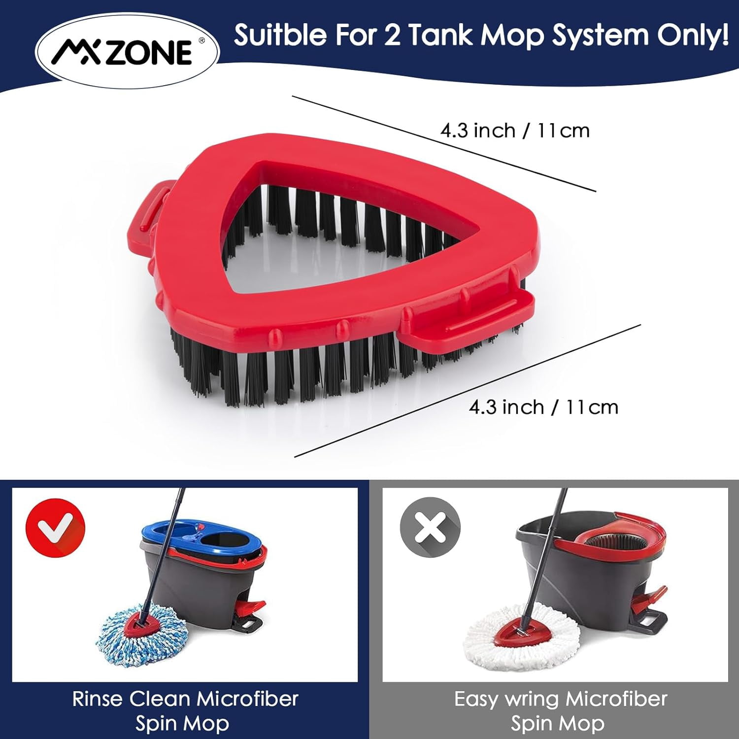 GHRTGR-Scrubber and Mop Base Compatible with O Cedar RinseClean 2 Tank ...