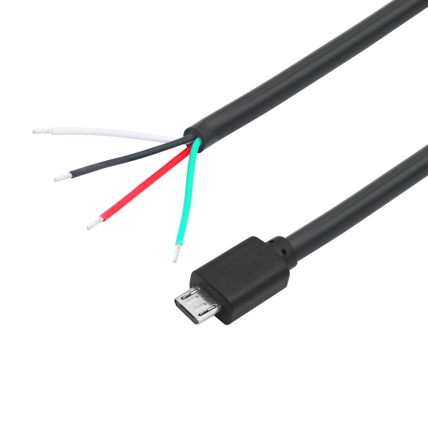 GHRTGR-Short Micro USB Male & Female 4 Pin Bare Wire 11inch, Micro USB ...