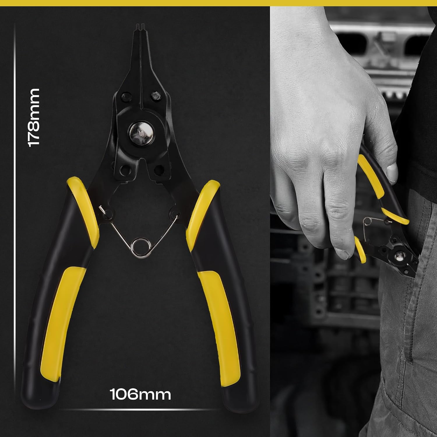 GHRTGR-Snap Ring Pliers, 4 In 1 Retaining Ring Pliers for Automotive ...