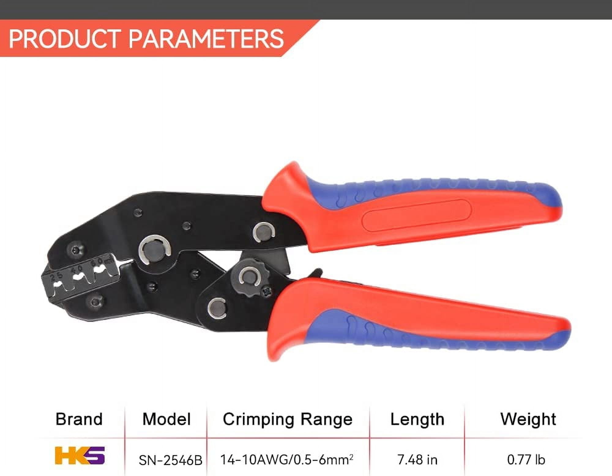 GHRTGR-Solar PV Cable Crimping Tool for Solar Connectors, AWG14-10 (2.5 ...