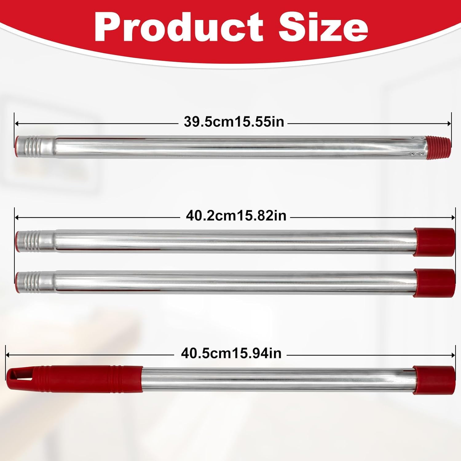 GHRTGR-Spin Mop Handle,Adjustable 4-Section Mop Handle Replacement ...