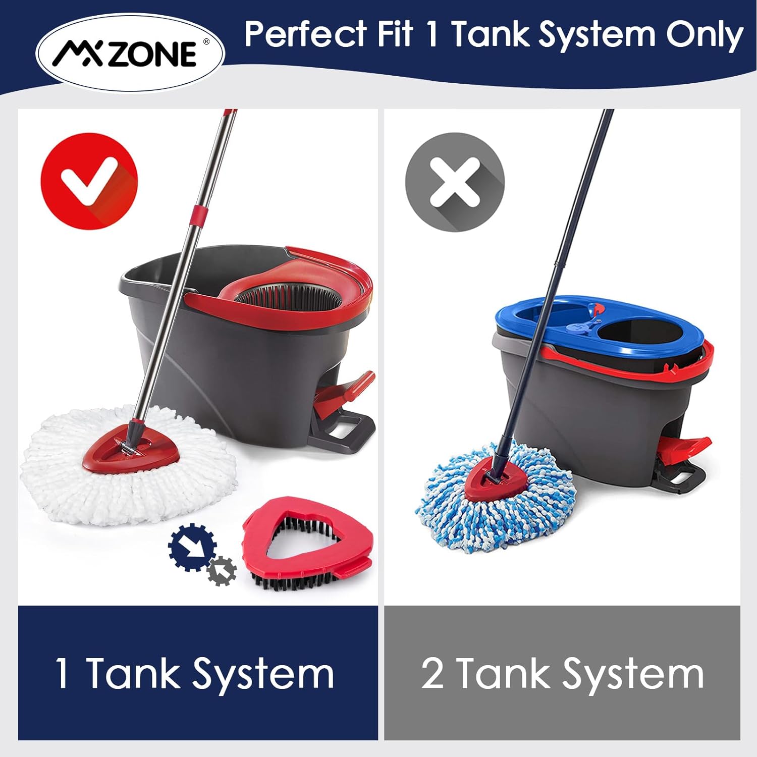 GHRTGR-Spin Mop Head Replacement Base Handle Compatible with O Cedar ...