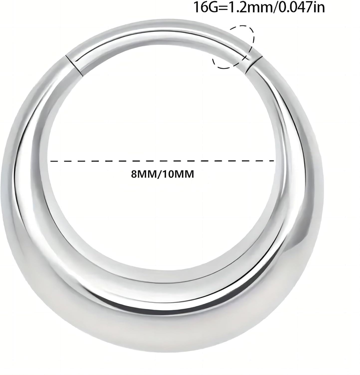 GHRTGR-Titanium Septum Rings, Nose Rings Hoops for Women, Segment Nose ...