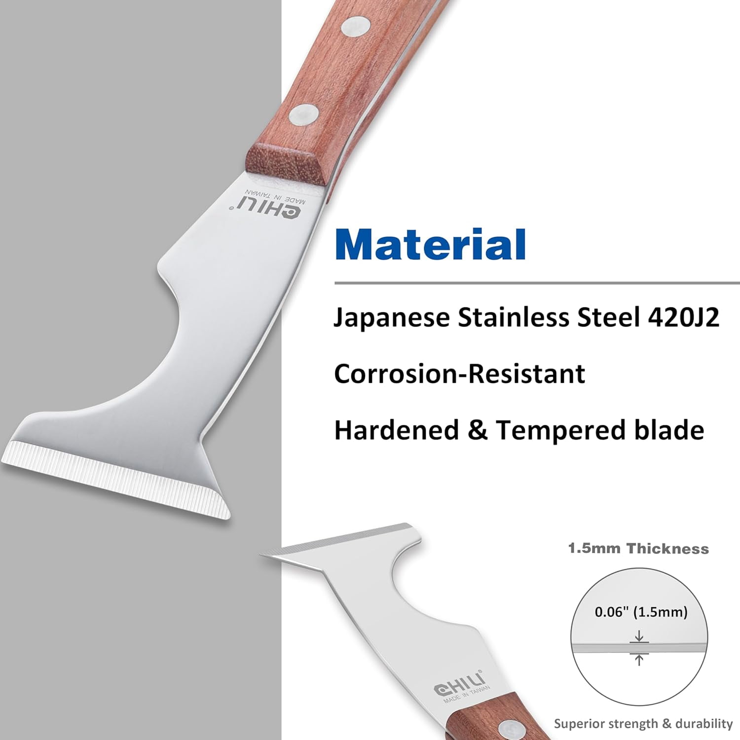 GHRTGR-Tools 2PC. 5 IN 1 Stainless Steel Paint Scraper With Wooden ...