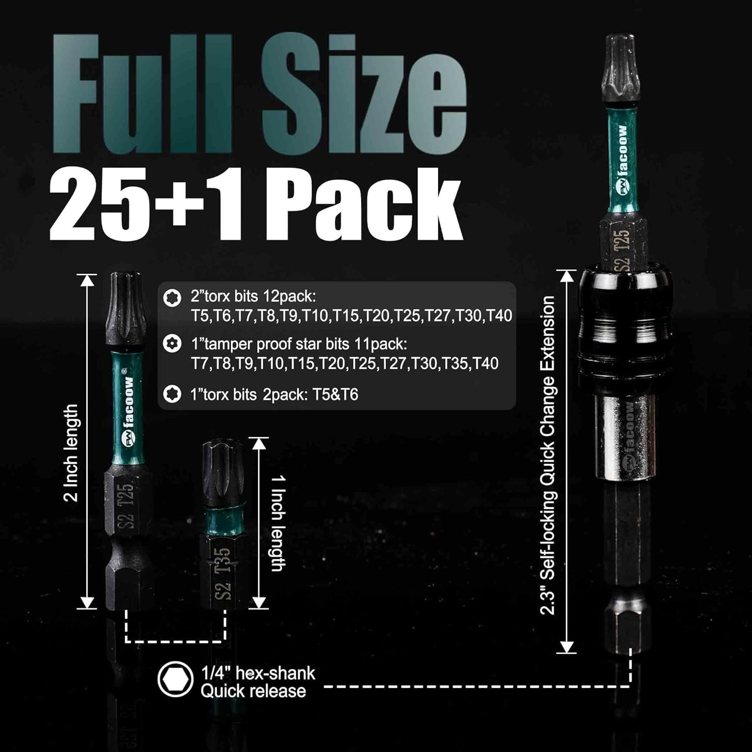 GHRTGR-Torx Bit Set(T5-T40), 26 Pack Security Torx Bits Set with ...