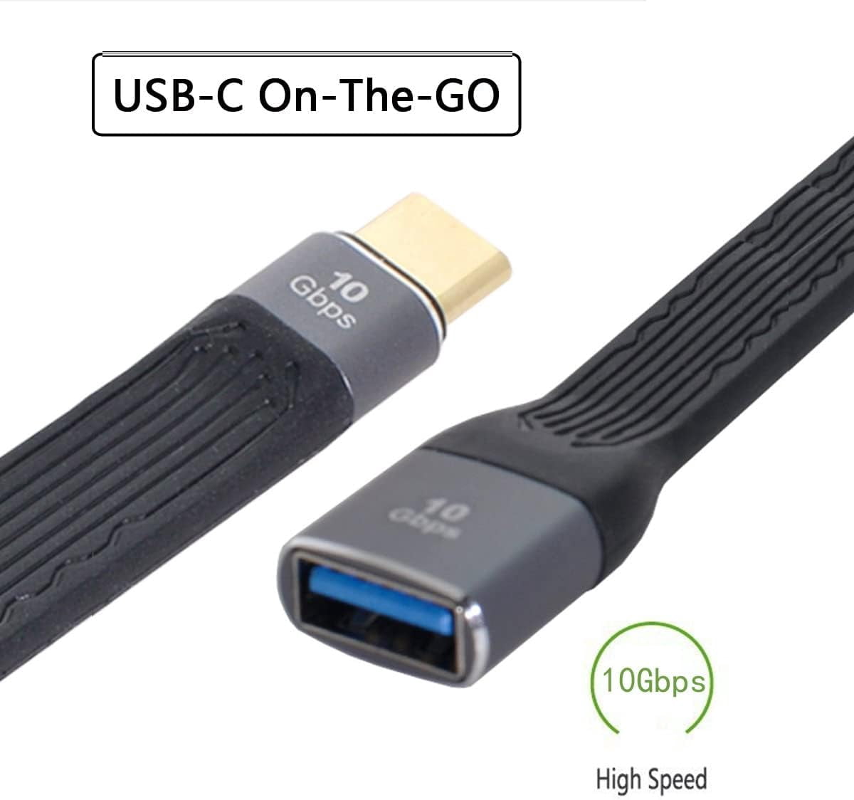 GHRTGR-USB 3.1 Type C Male Host to USB3.0 Type A Female OTG Flat Slim ...