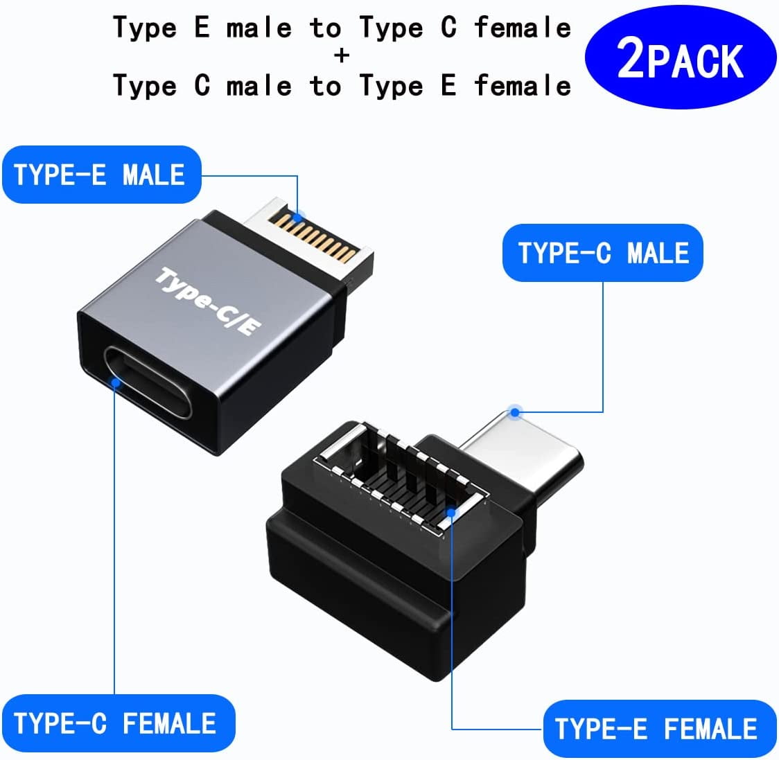 GHRTGR-USB 3.1 Type-E to Type-C Extension Adapter, Gen 2 (10 Gbit/s ...
