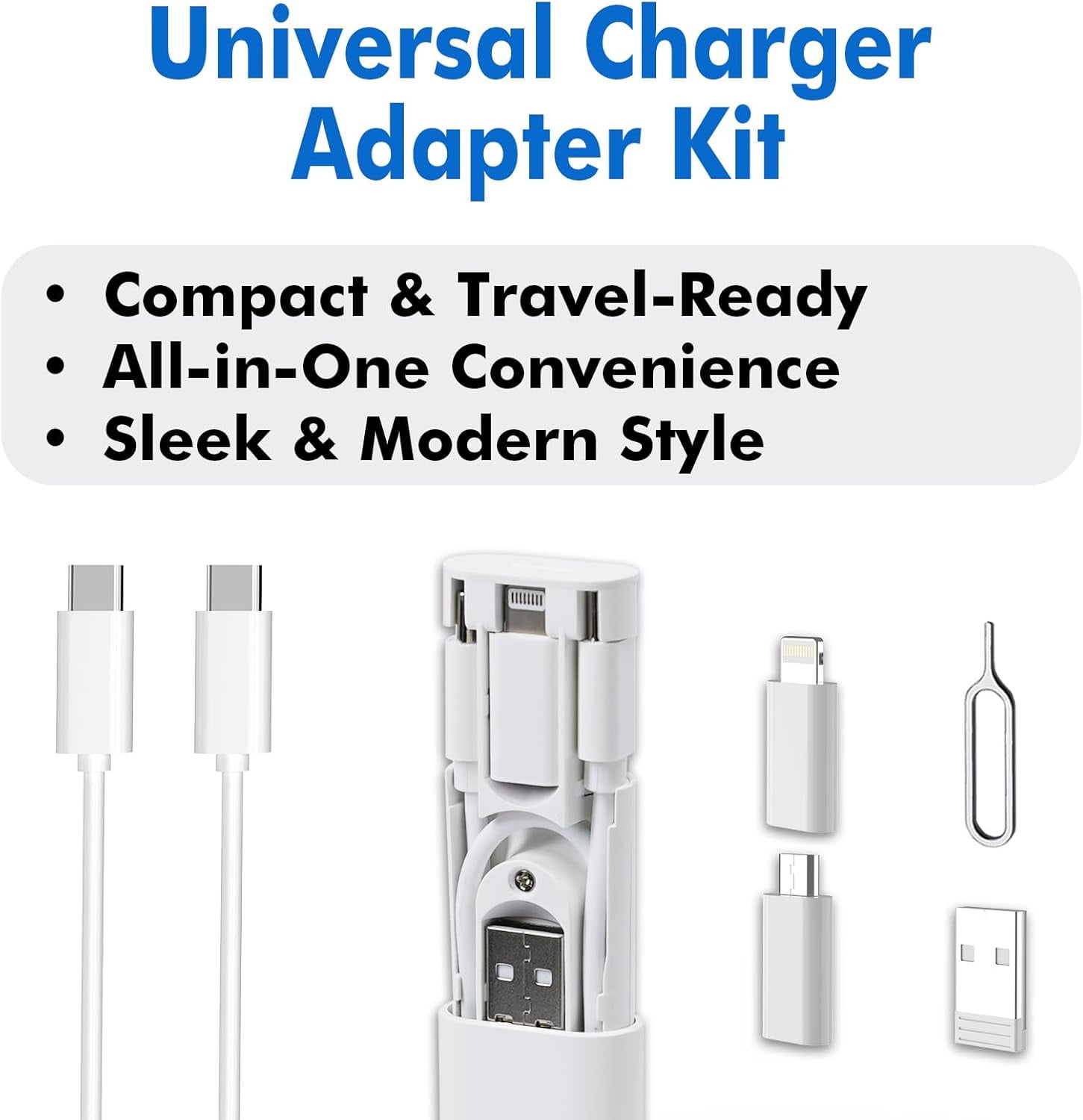 GHRTGR-USB C Adapter OTG Cable Kit, L Connector to Type C Converter ...