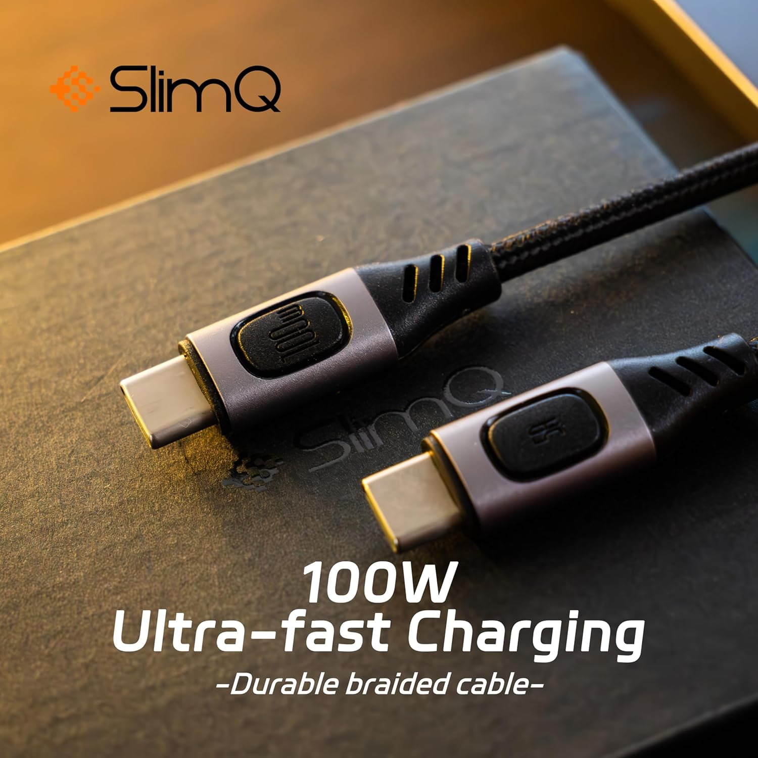 GHRTGR-𝐒𝐥𝐢𝐦𝐐 USB C Cable, 100W USB C to C Fast Head Charging Cable Cord 3.3FT PD3.0 Type C to ...