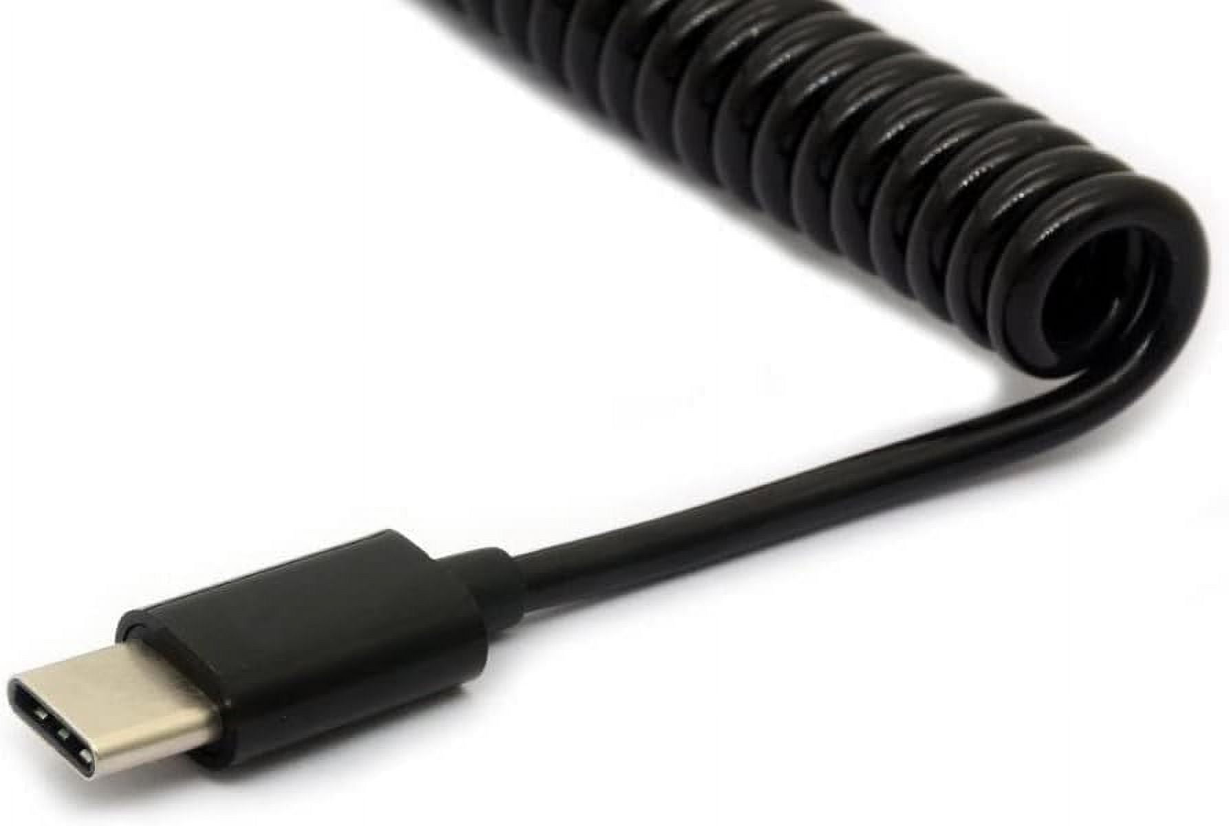 GHRTGR-USB Type C Cable for Car, 90 Degree Coiled(9.8FT) Curly USB A to ...