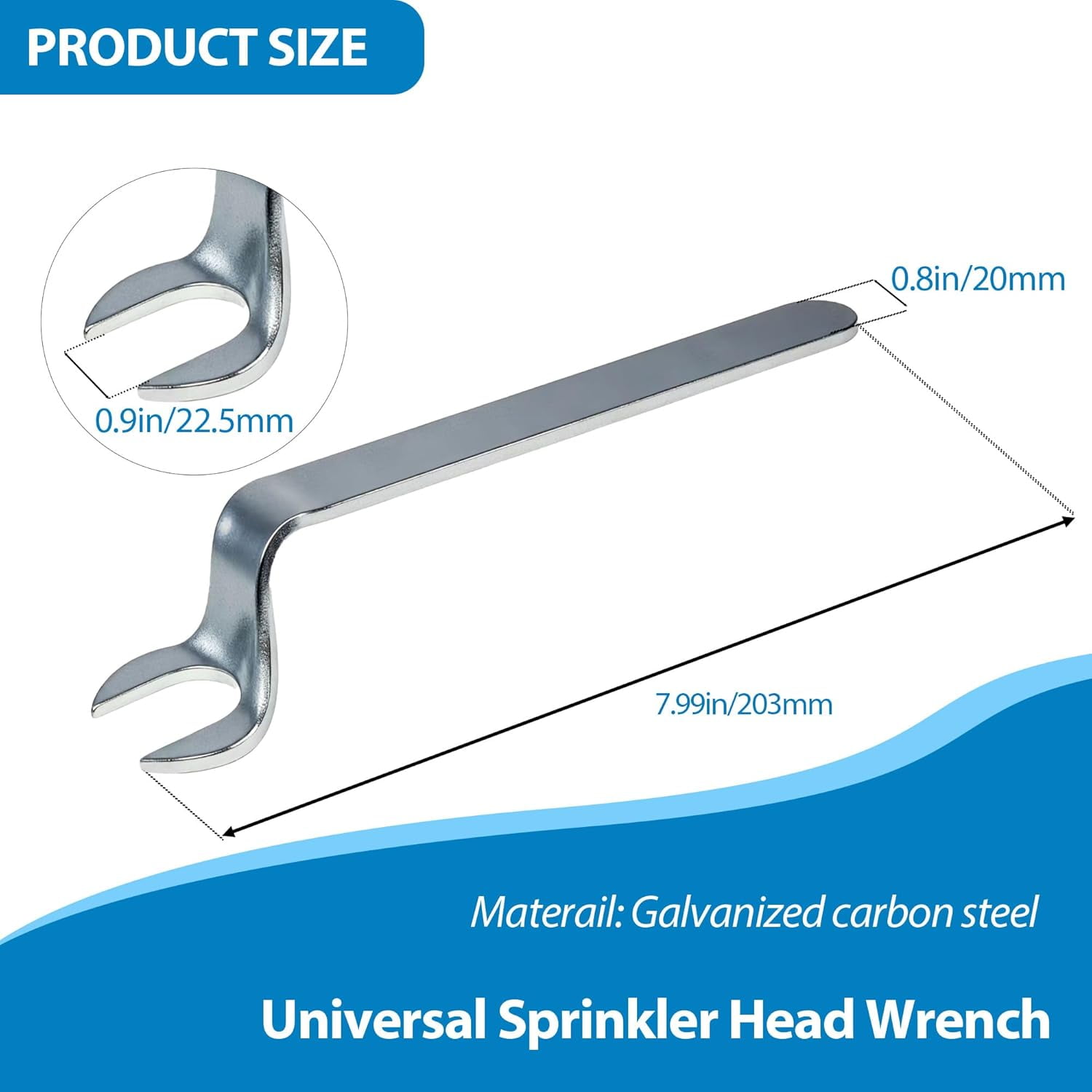 GHRTGR-Universal Fire Sprinkler Head Wrench Fitting 1/2" Semi- Recessed ...